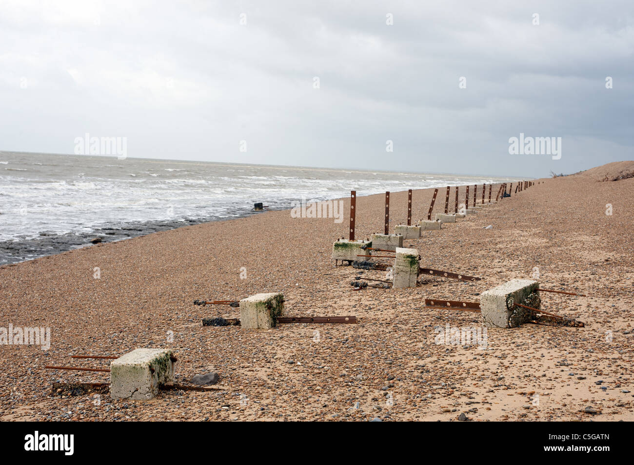 World War Two anti-invasion blocks, Suffolk, UK Stock Photo - Alamy