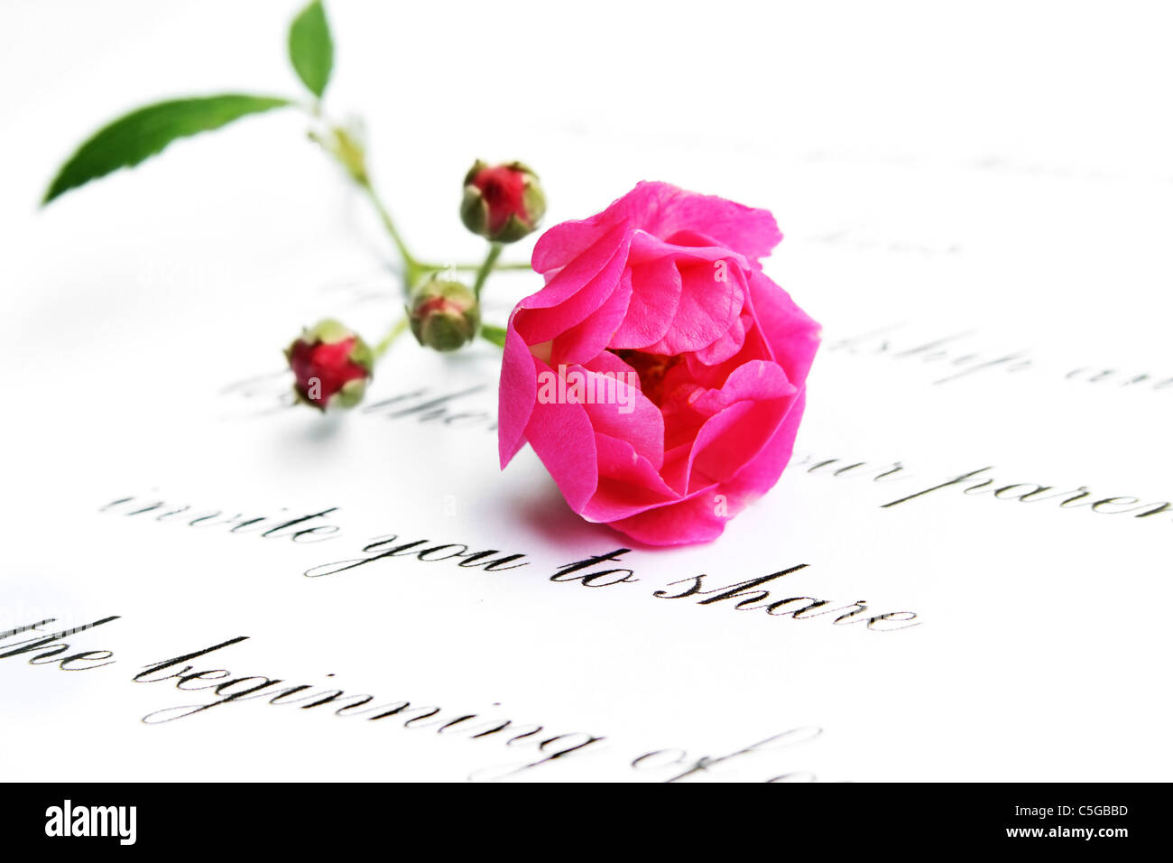 Vintage handwriting love letter Cut Out Stock Images & Pictures - Alamy