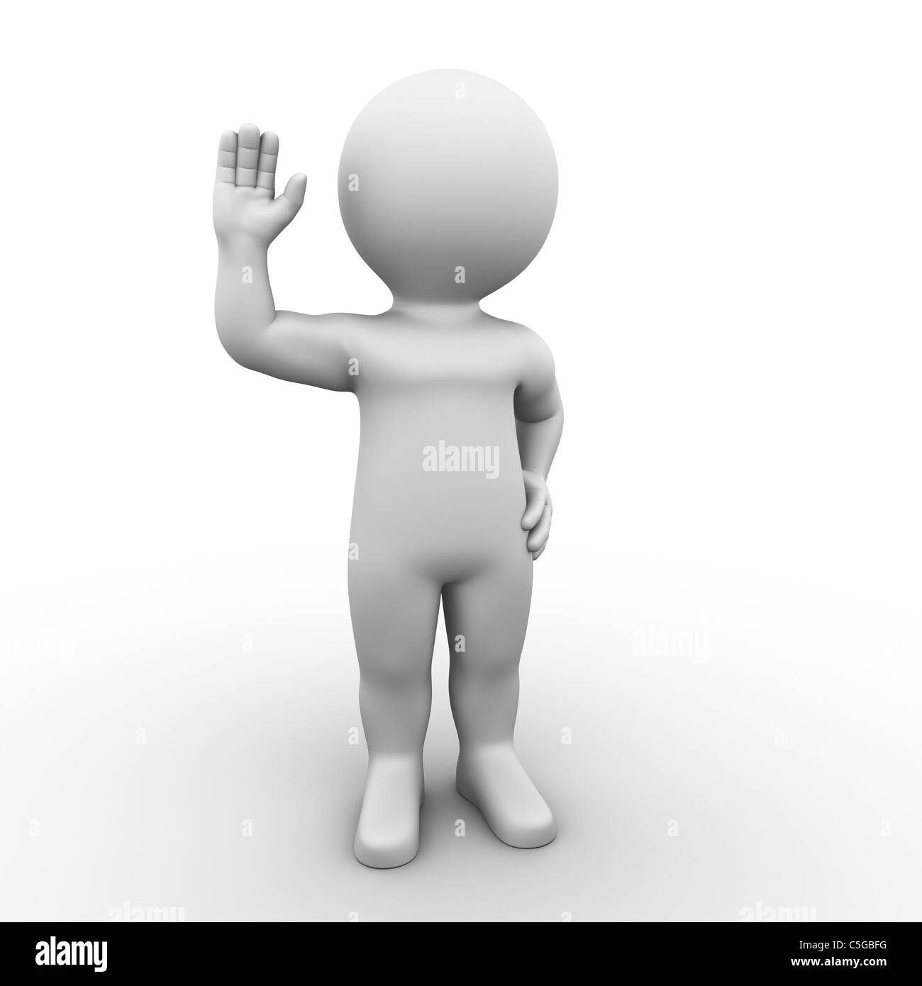 Bobby is saying hello and waving his hands Stock Photo - Alamy