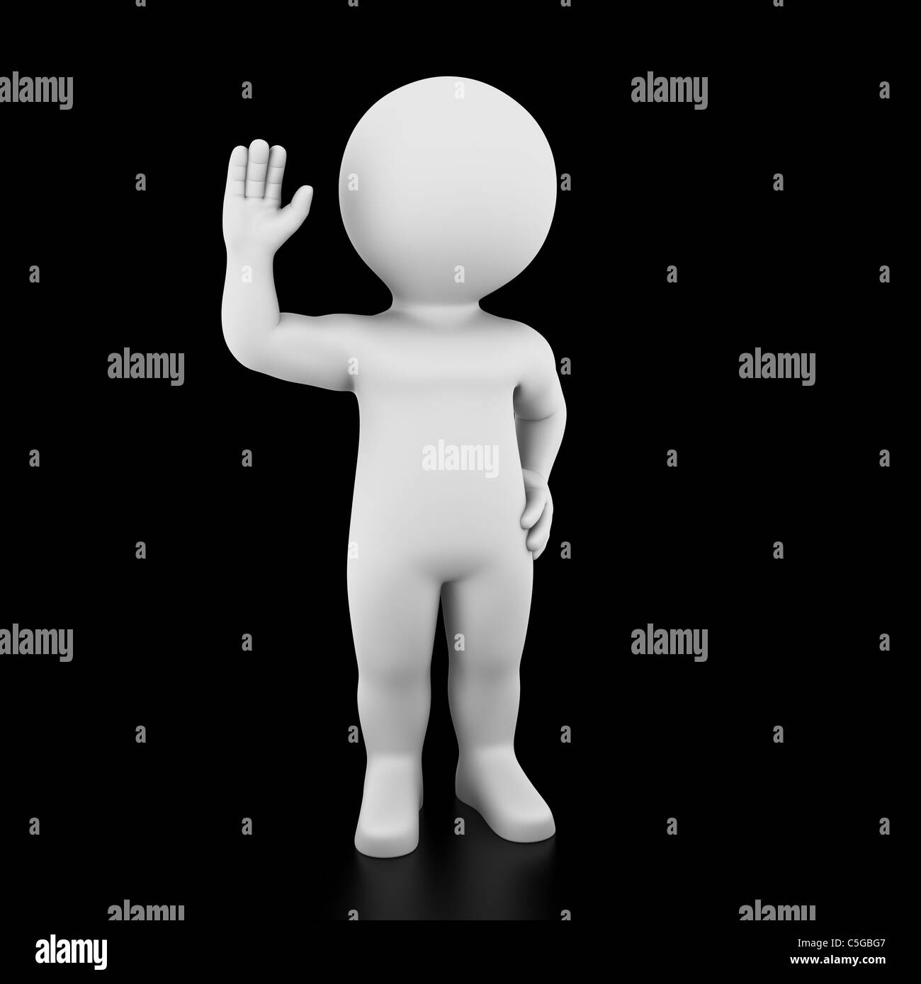 Bobby is saying hello and waving his hands Stock Photo - Alamy