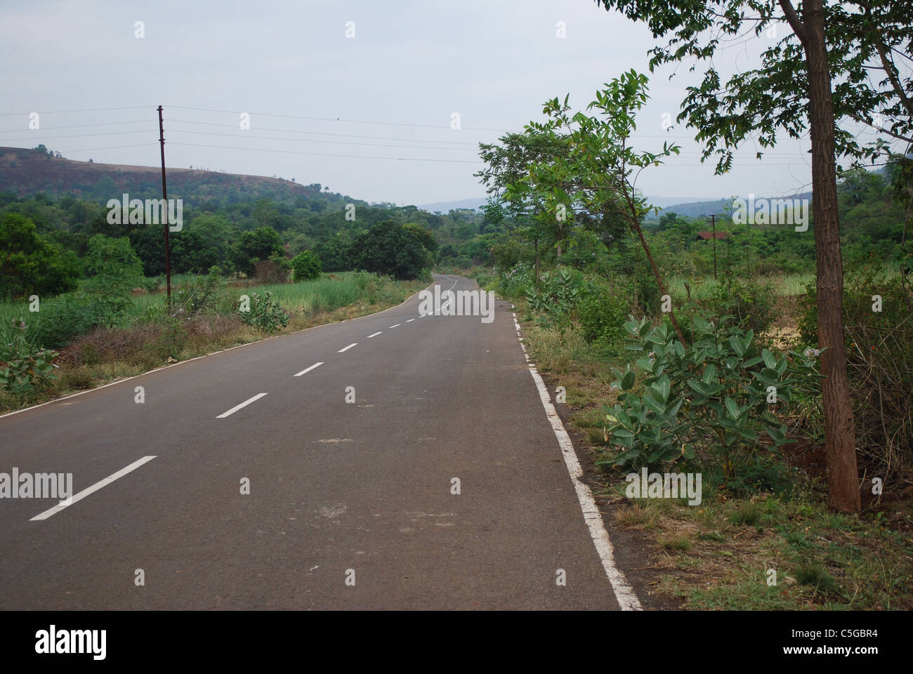 country side two away road Stock Photo - Alamy