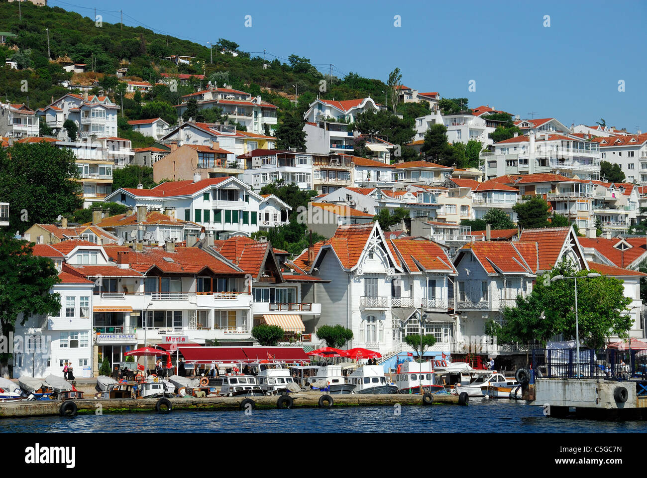 ISTANBUL, TURKEY. A view of Kinaliada, one of the Princes' Islands in ...