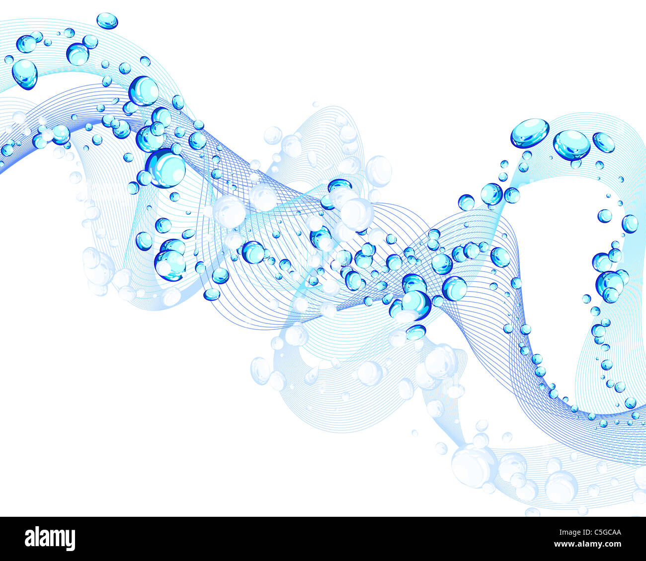 Abstract water vector background with bubbles of air Stock Photo - Alamy