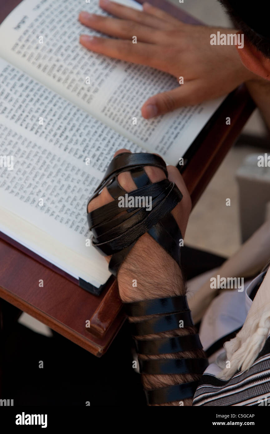 Jew Tefillin Jewish Religious Stock Photos & Jew Tefillin Jewish ...