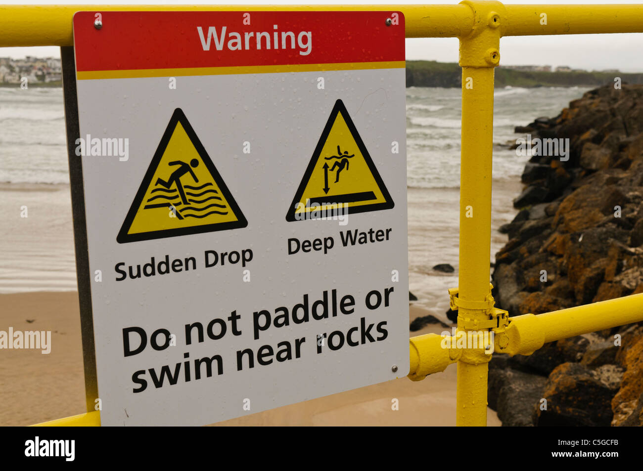 Deep Water Warning Sign In Stock Photos & Deep Water Warning Sign In ...