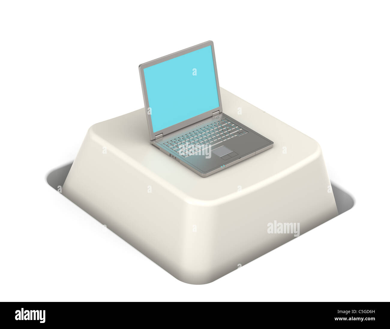 Button with a LapTop. Part of button series Stock Photo - Alamy