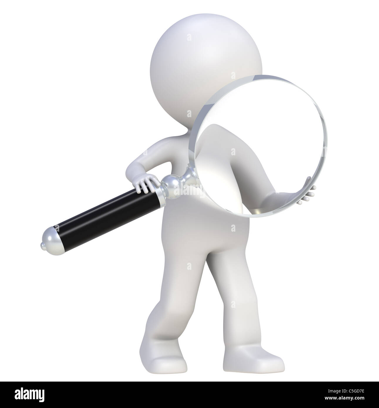 3d render little man magnifying hi-res stock photography and images - Alamy