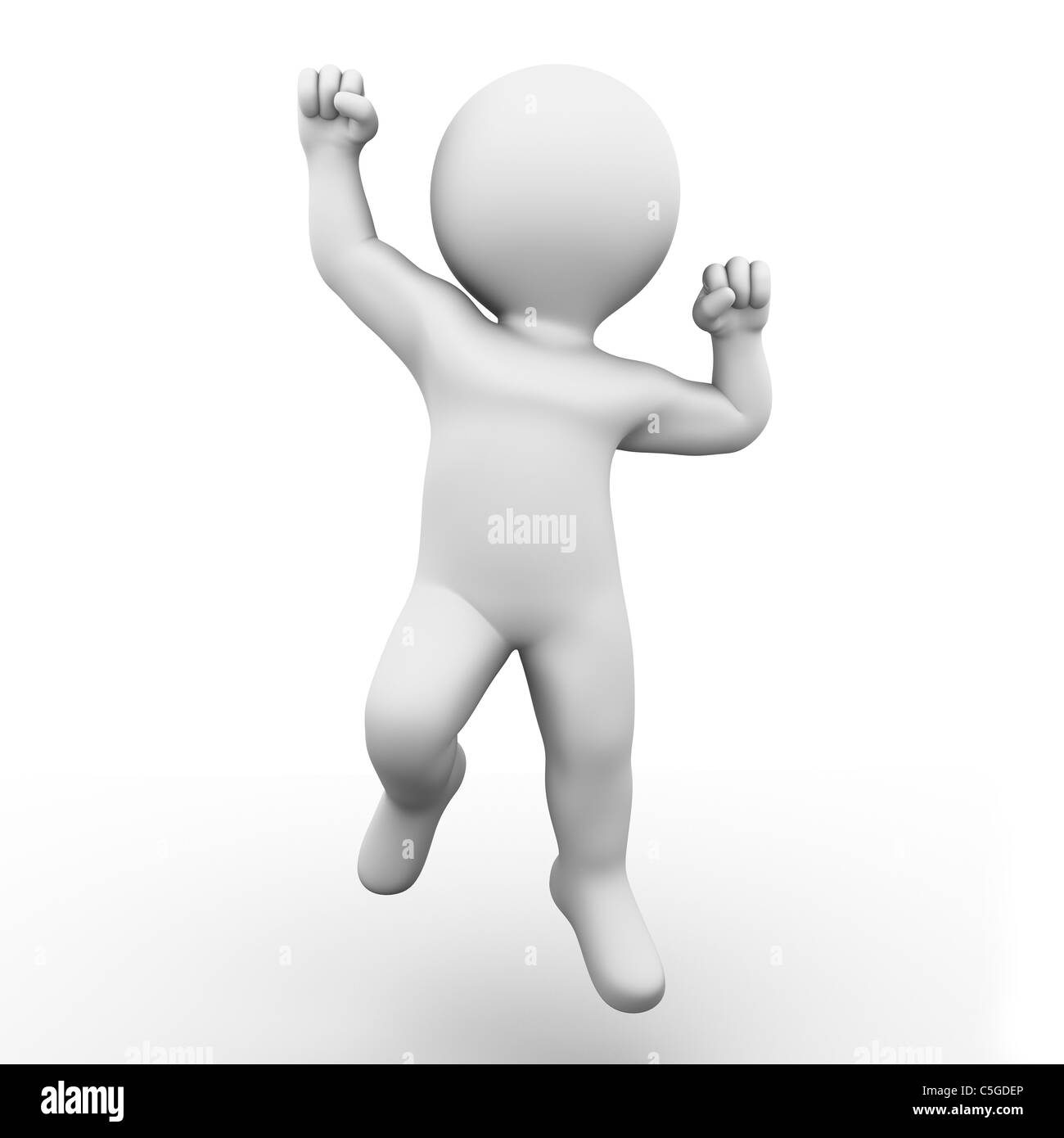 Bobby is performing a jumping winning pose Stock Photo - Alamy