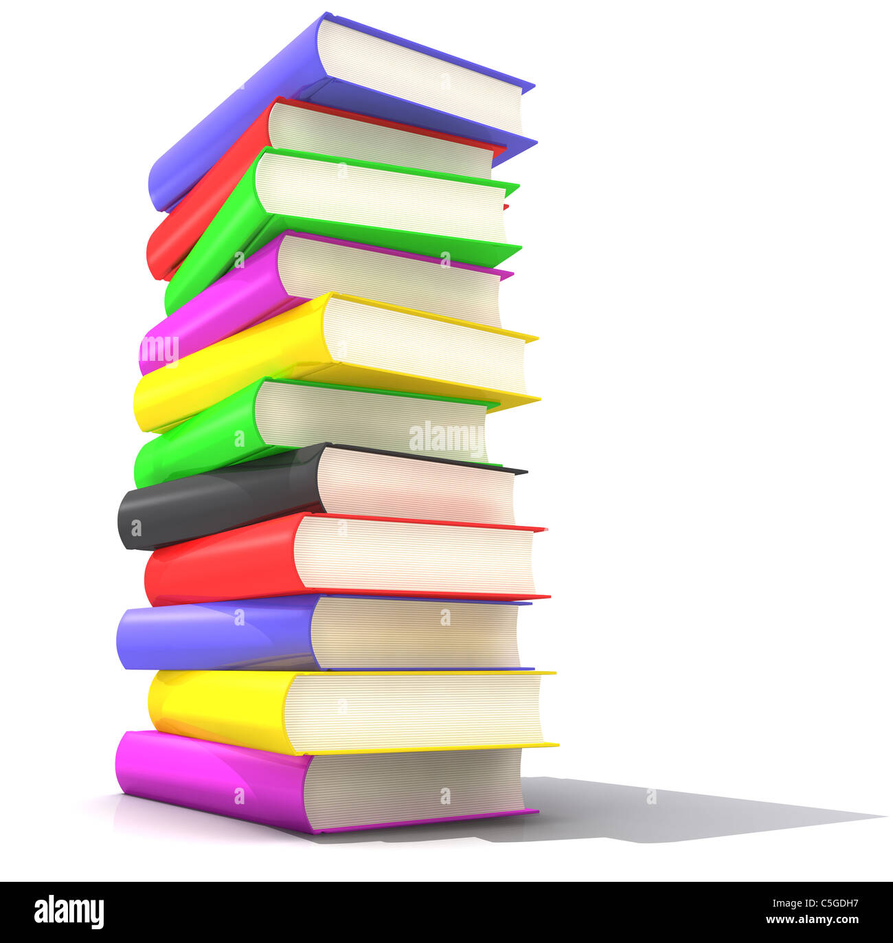 A pile of Books with several colors Stock Photo - Alamy