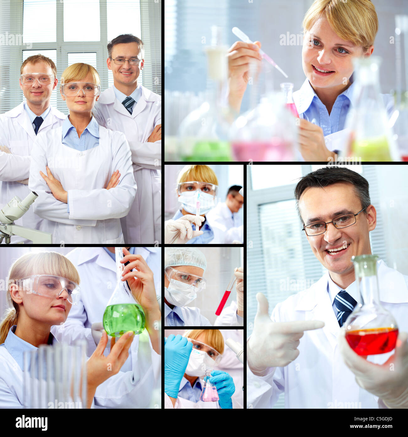 Collage made of images with scientific concept Stock Photo - Alamy