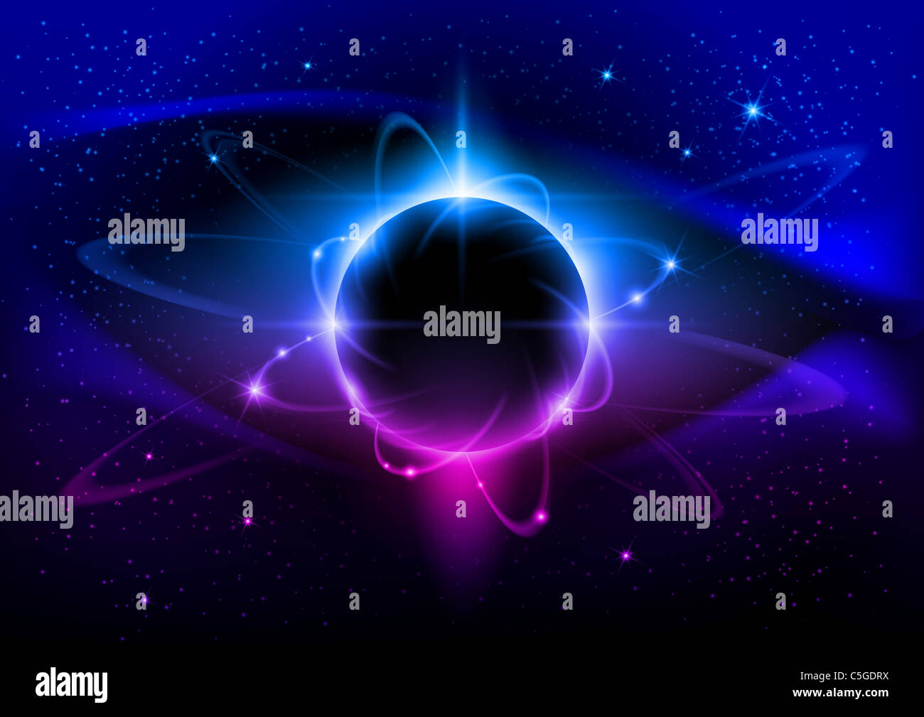 Black star. Abstract Space background for design Stock Photo - Alamy