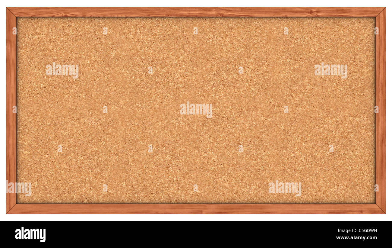 A Corkboard (Bulletin Board) ready to get filled with post its Stock ...