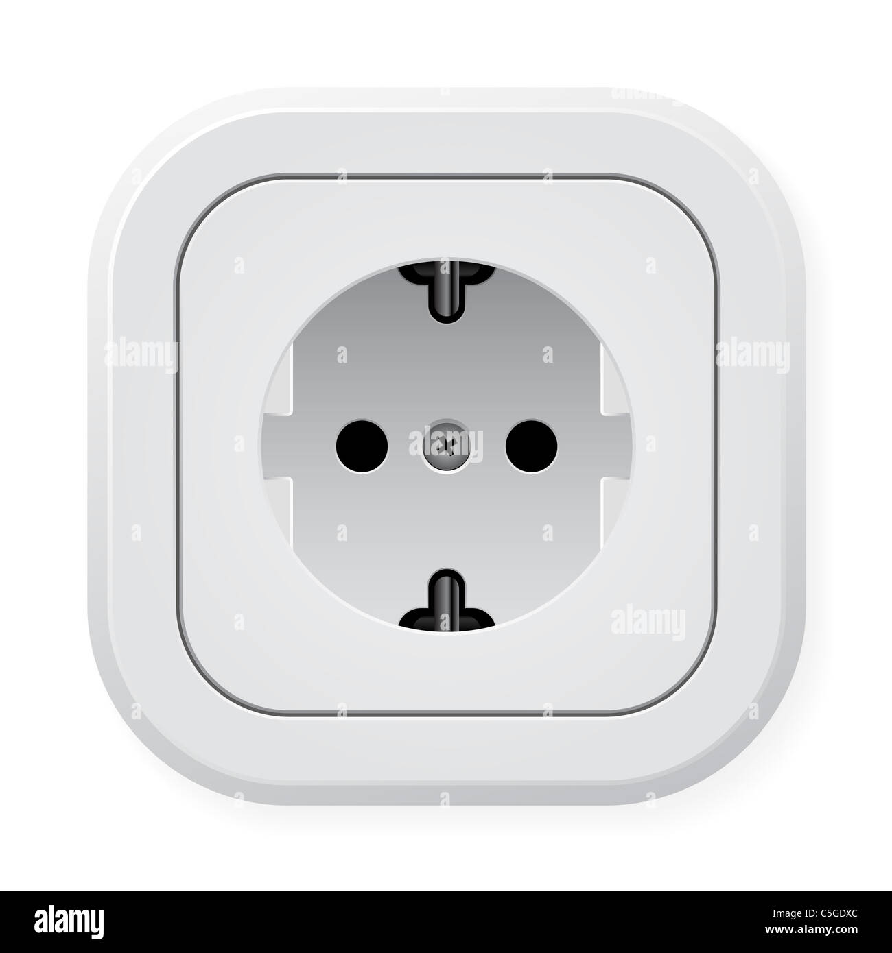 Realistic illustration power outlet. Illustration on white background ...