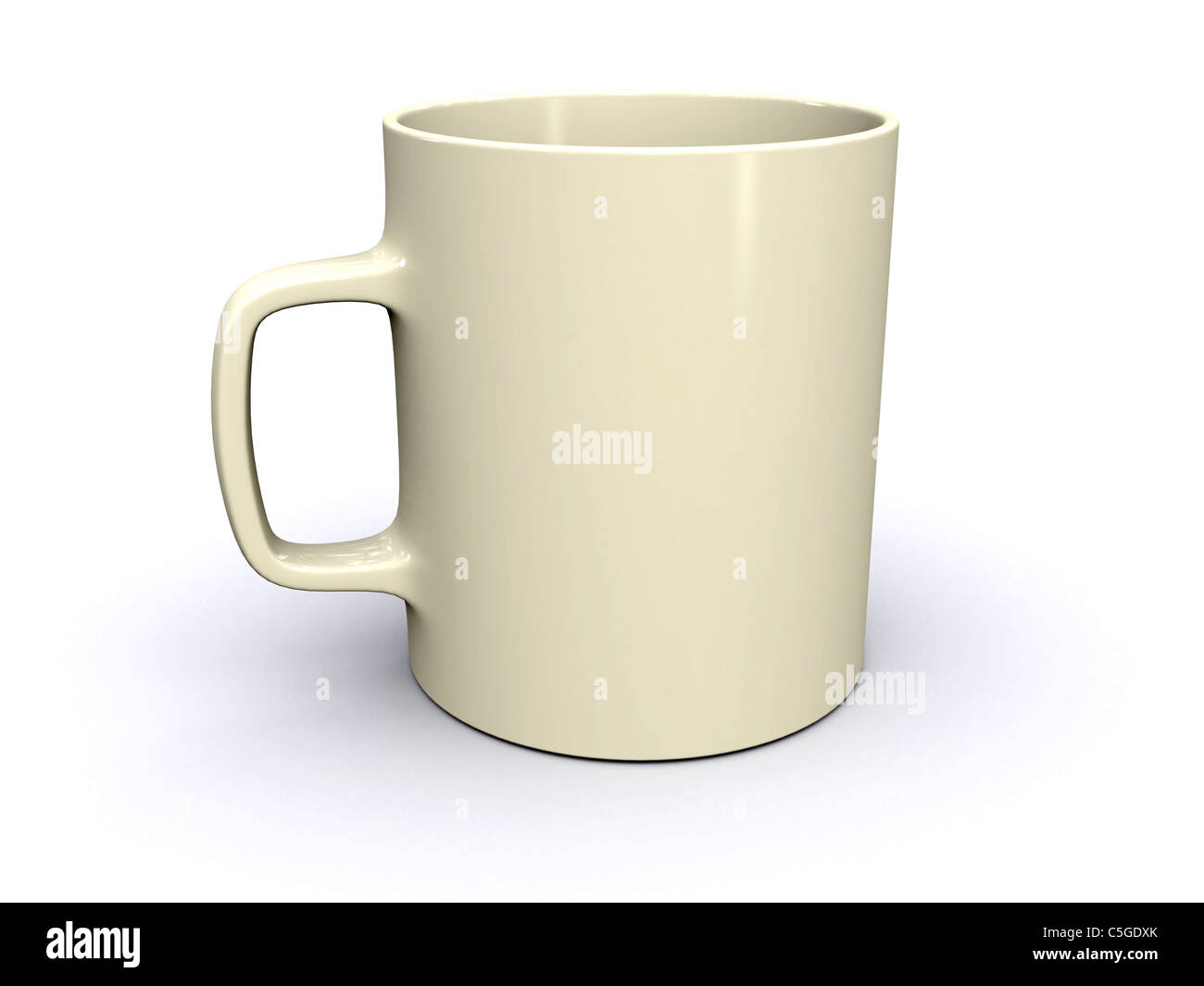 A white single Cup on white Background Stock Photo - Alamy