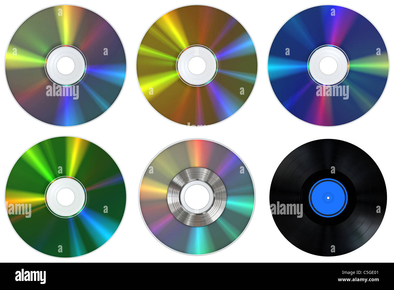 A collection of CD, DVD, BluRay, Record Stock Photo - Alamy