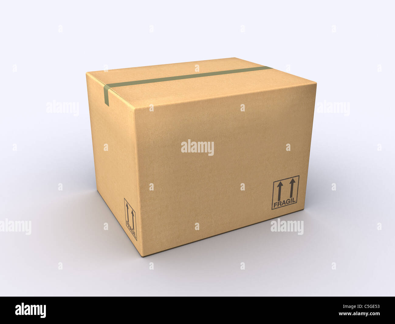 A Moving Box made of cardboard paper Stock Photo - Alamy