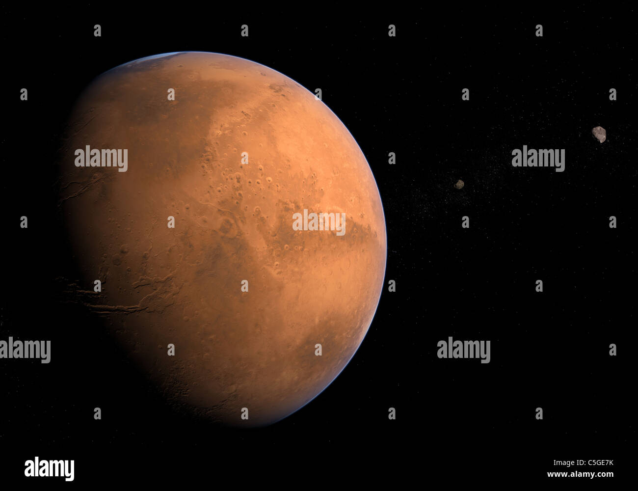 Mars Hubble Space Telescope Zoomed