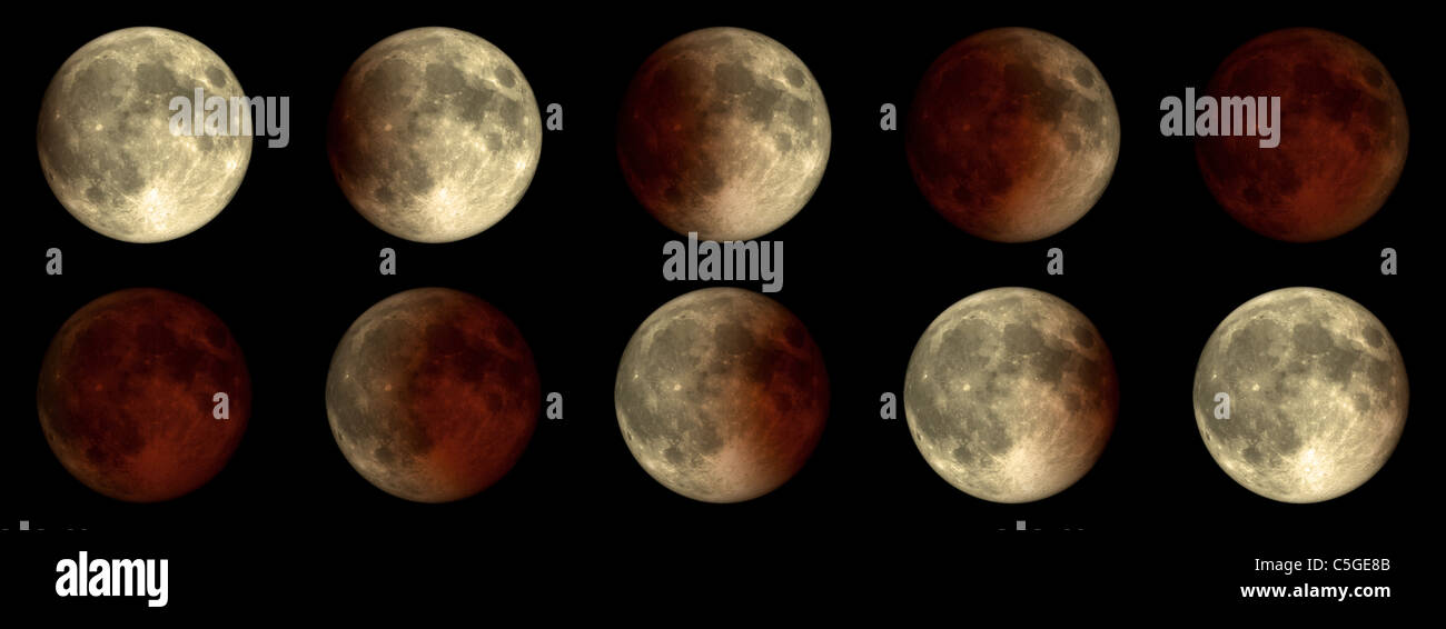 Phases of a lunar eclipse hi-res stock photography and images - Alamy