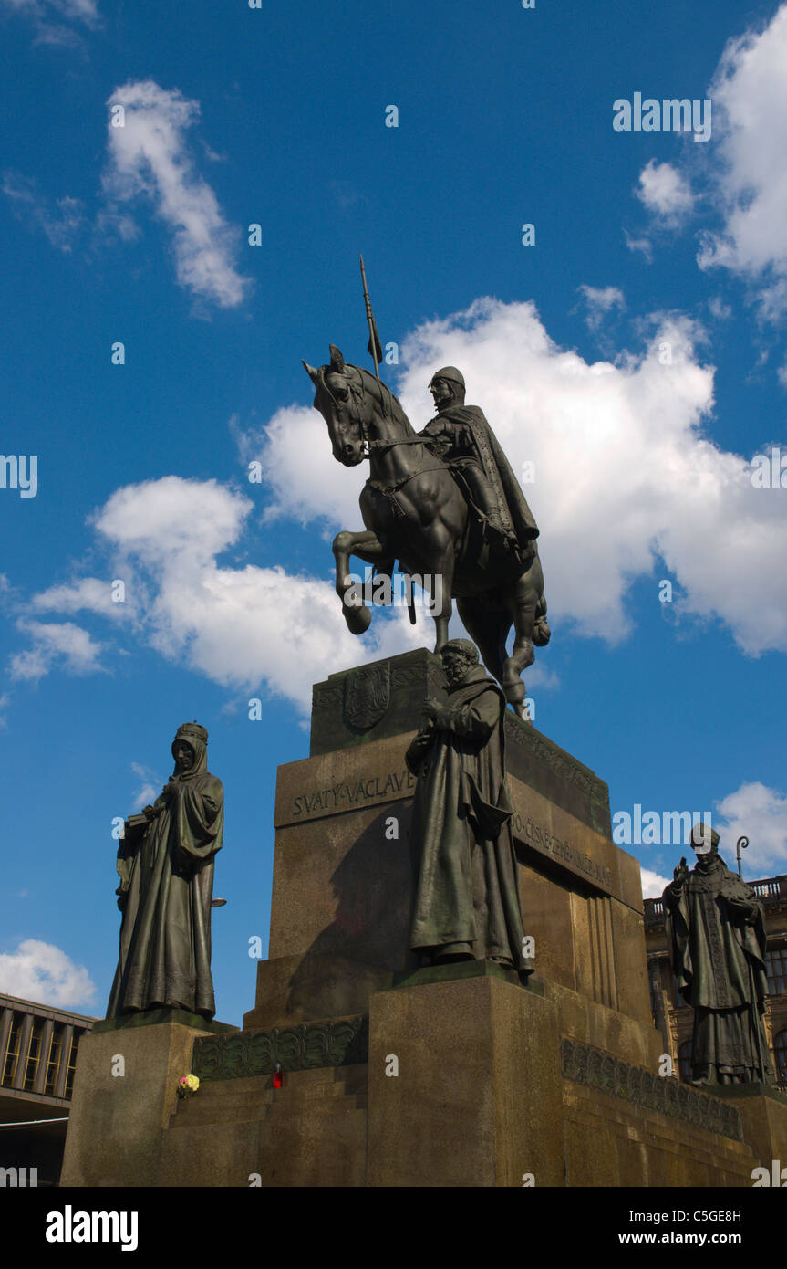 Wenceslas Monument by Josef Vaclav Myslbek (1912) at Wenceslas Square ...