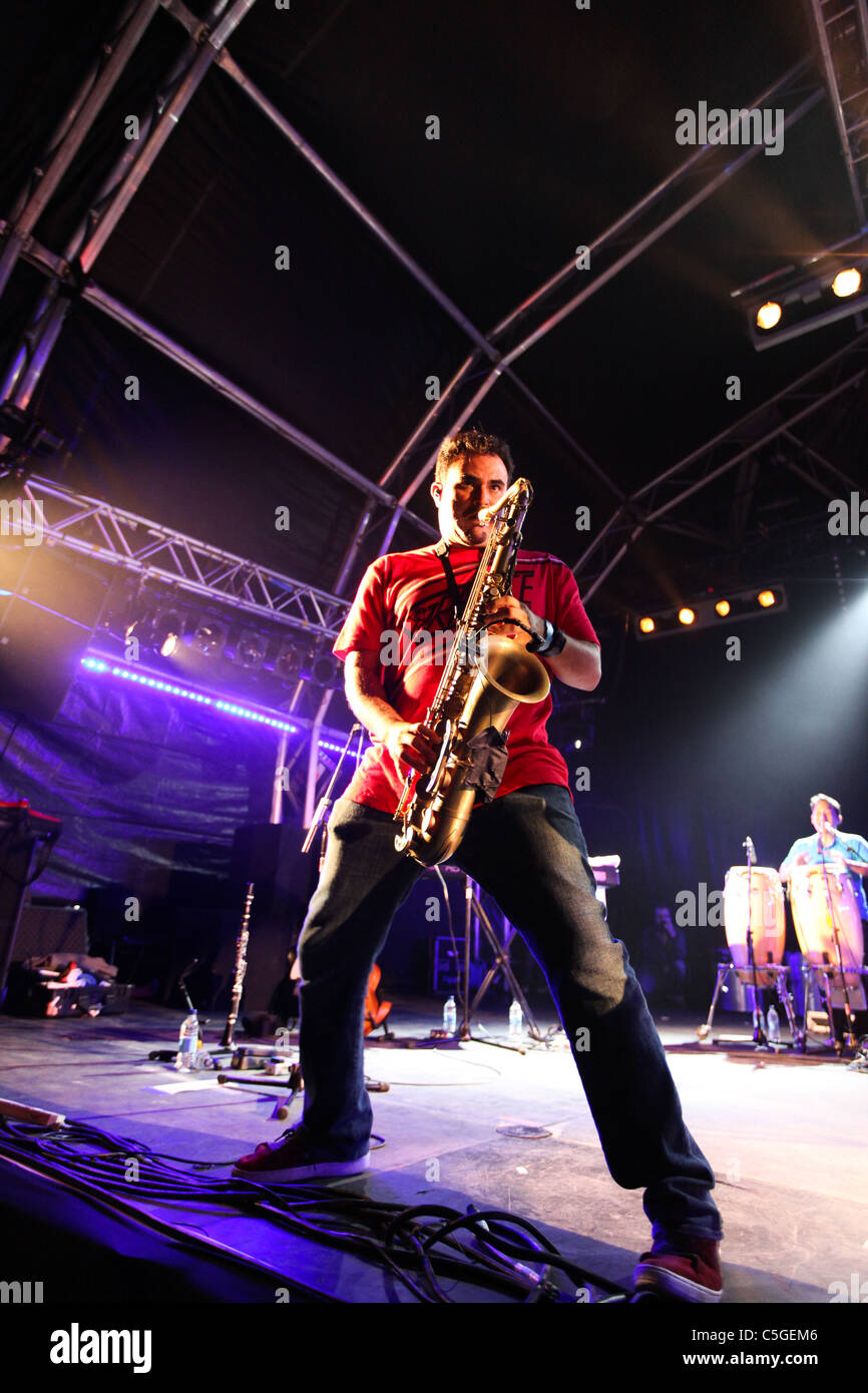 Ozomatli playing larmer tree festival hi-res stock photography and ...