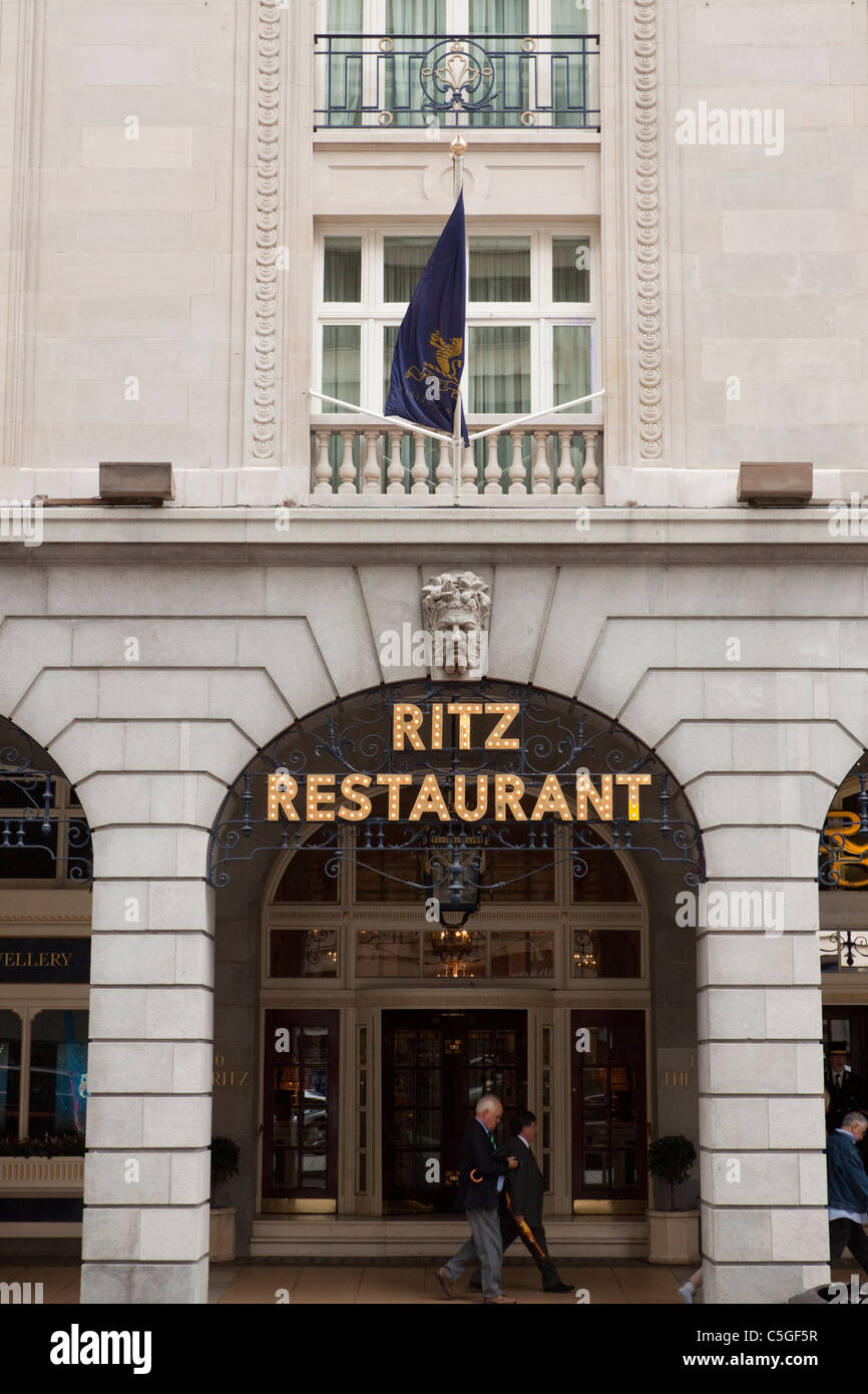 Entrance to the Ritz restaurant, Piccadilly, London, England, UK Stock ...