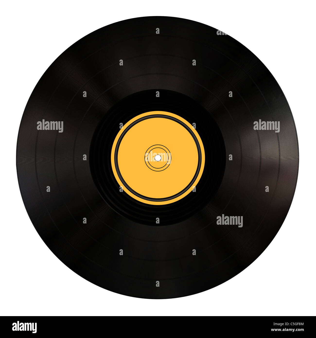 An old style vinyl Record - black with label Stock Photo - Alamy