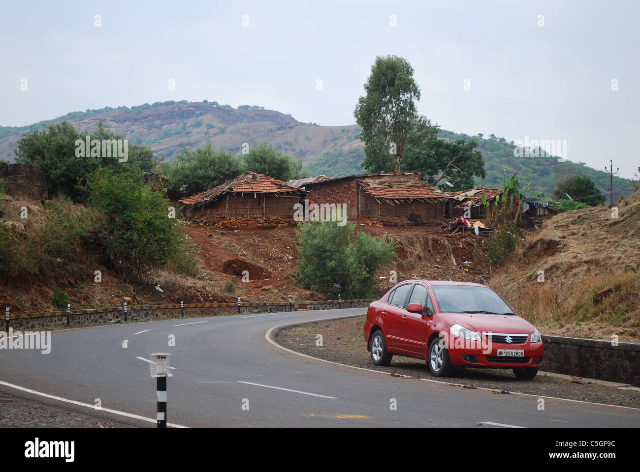 country side two away road Stock Photo - Alamy