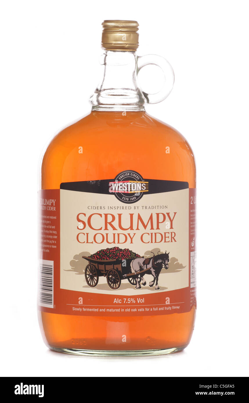 westons scrumpy cloudy cider studio cutout Stock Photo - Alamy