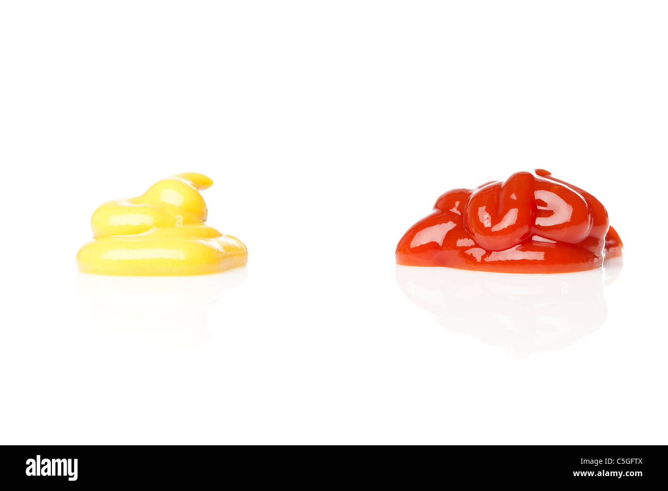 Mustard ketchup splatter against white hi-res stock photography and ...