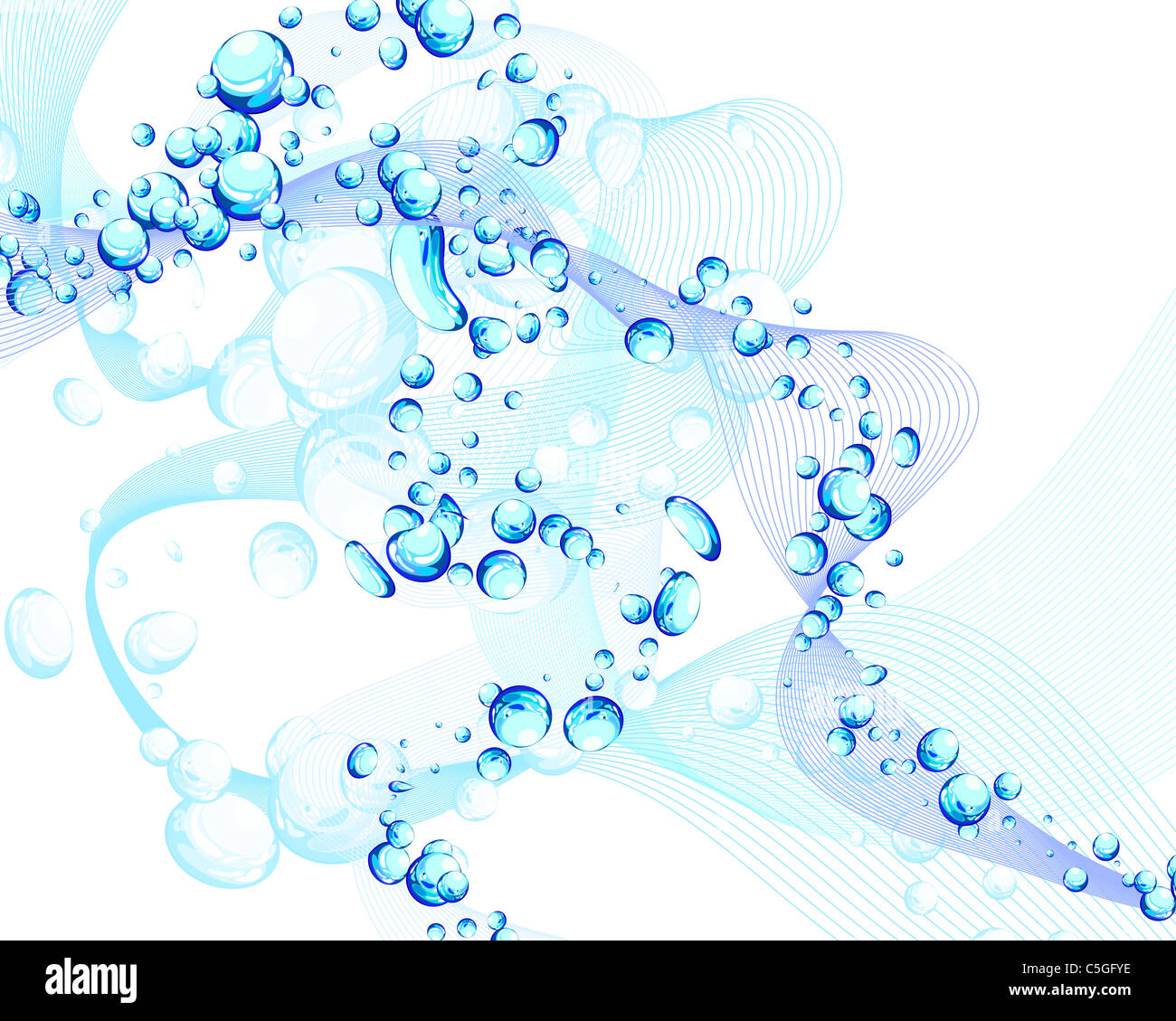Abstract water vector background with bubbles of air Stock Photo - Alamy