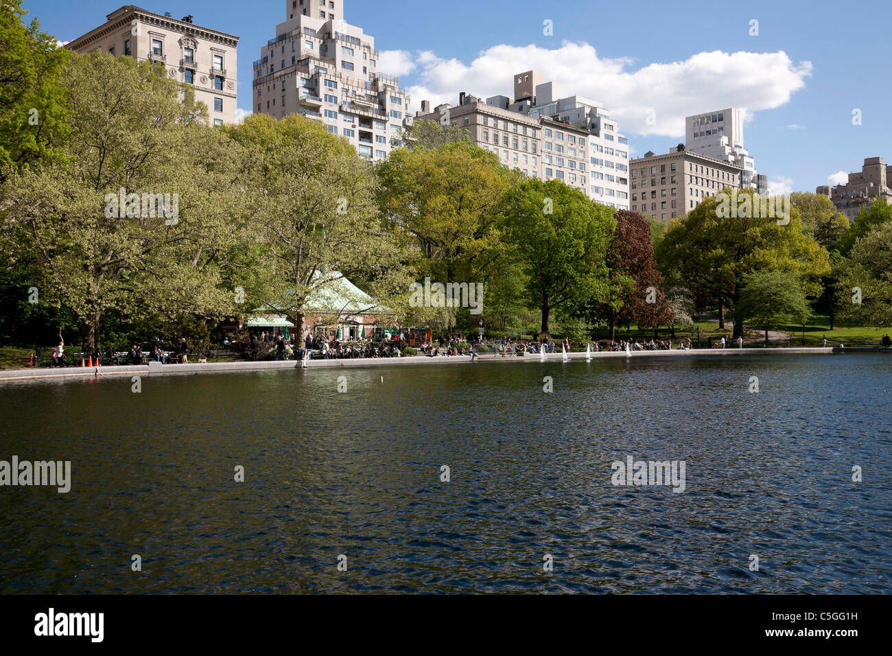 Conservatory Water Sailboat Pond in Central park NYC Stock Photo - Alamy