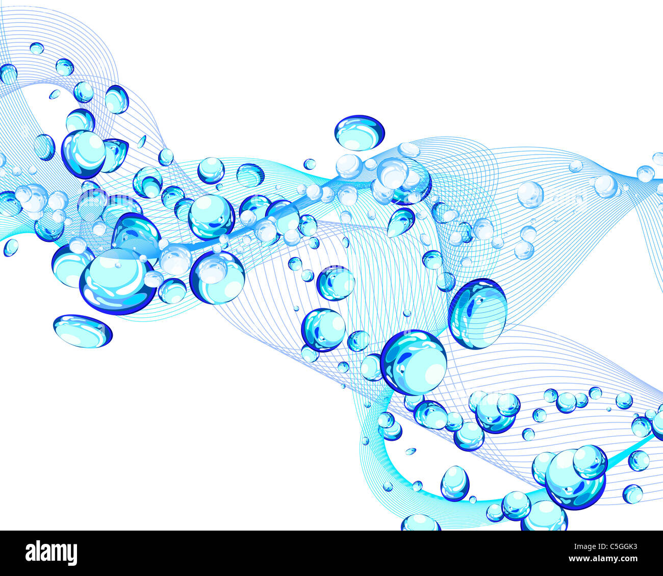 Abstract water vector background with bubbles of air Stock Photo - Alamy