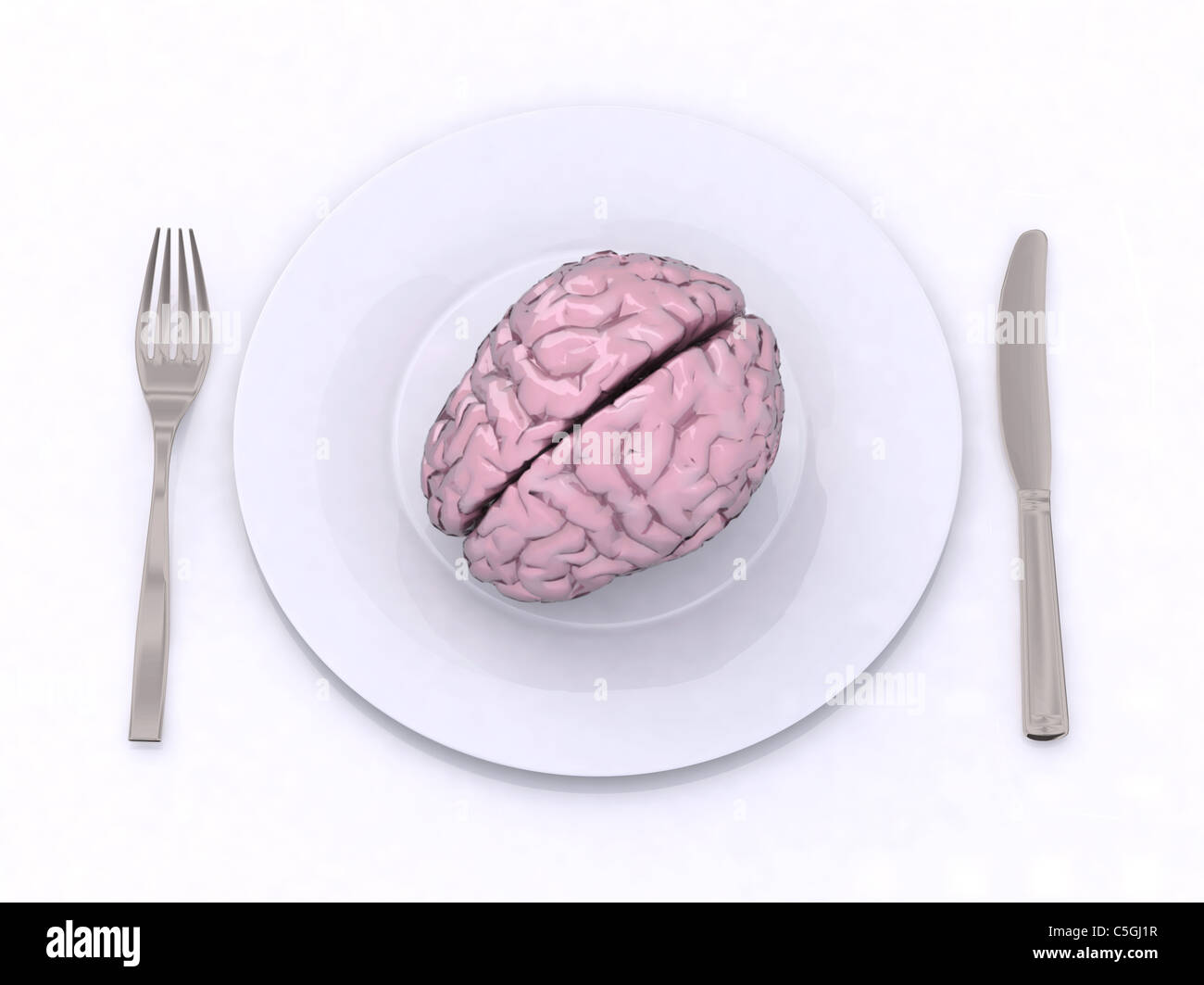 brain in the dish 3d illustration Stock Photo - Alamy