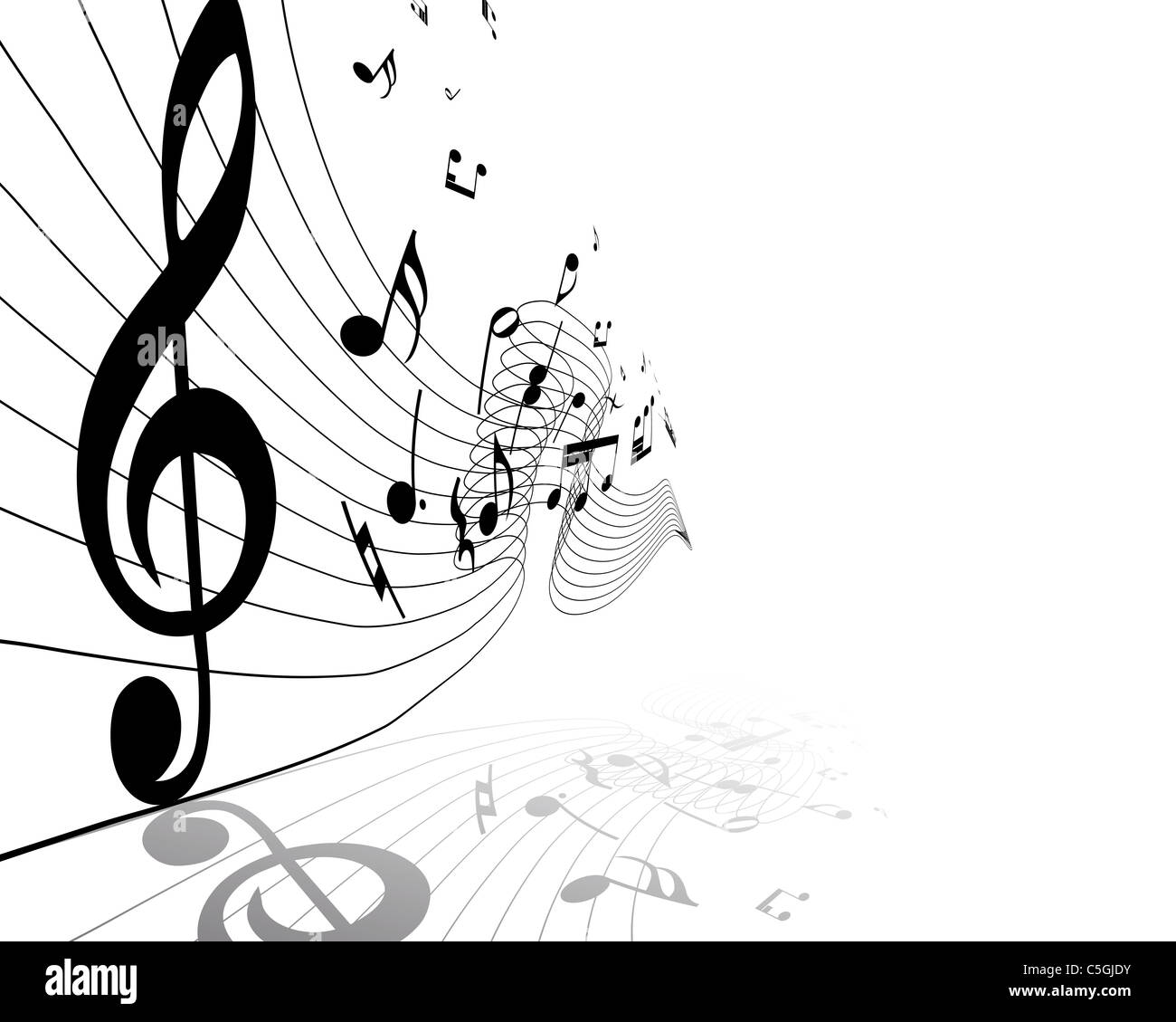 Vector musical notes staff background for design use Stock Photo - Alamy
