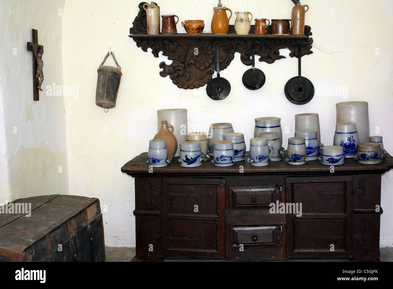 Old kitchen in a castle in Germany Stock Photo - Alamy