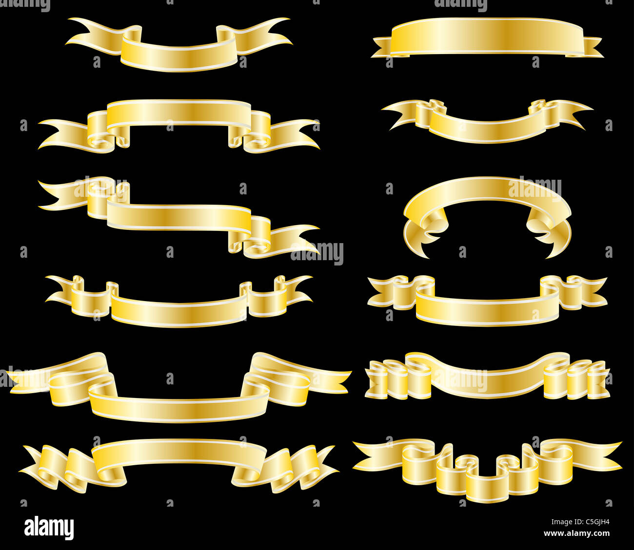 Set of different vector ribbons for design use Stock Photo - Alamy