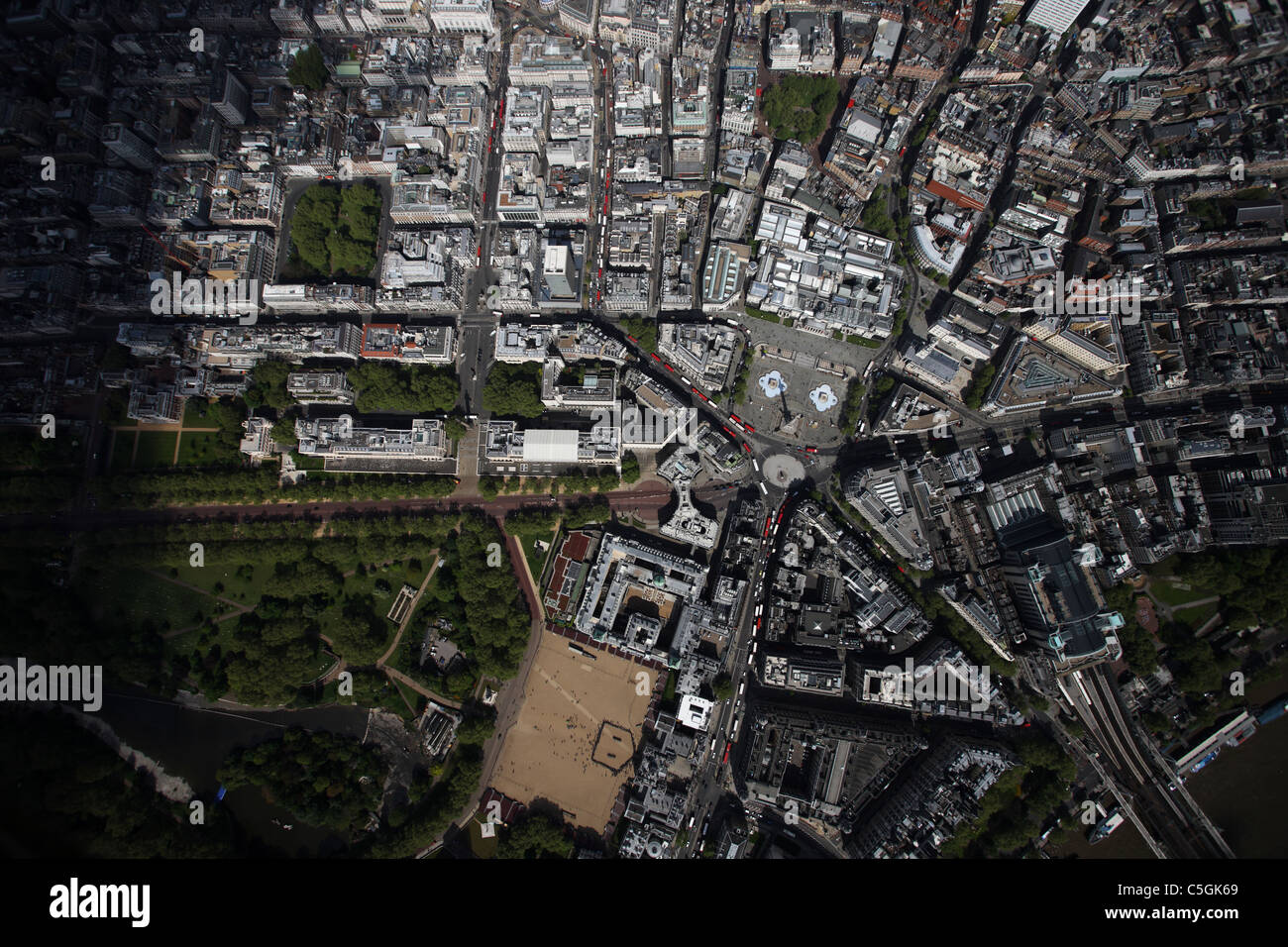 Aerial view of Trafalgar Square, London Stock Photo - Alamy