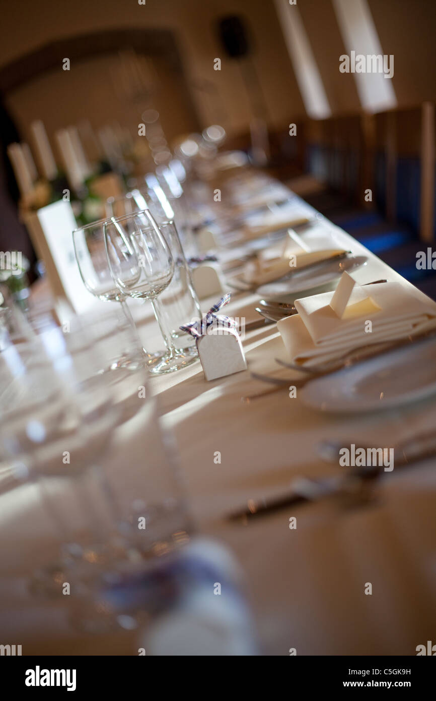 Table set for a wedding Stock Photo - Alamy