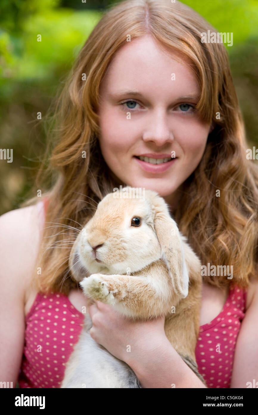 Close up young rabbit head and shoulders hi-res stock photography and ...