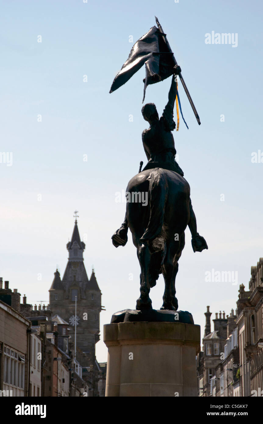 Equestrian Statue of Border Reiver Hawick High Street Scottish Borders ...