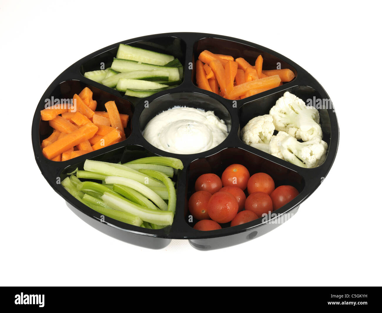 Freshly Prepared Family Size Sharing Vegetable Crudites With A Sour ...
