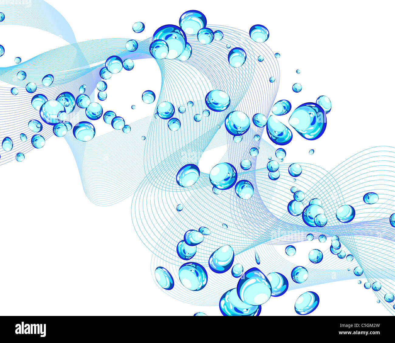 Abstract water vector background with bubbles of air Stock Photo - Alamy
