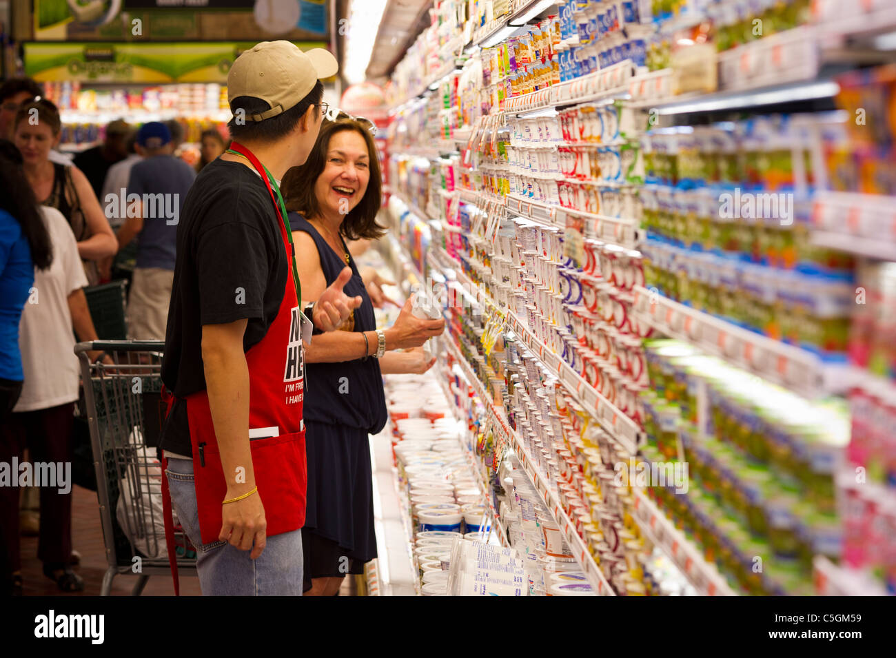 Shoppers in dairy department in hi-res stock photography and images - Alamy