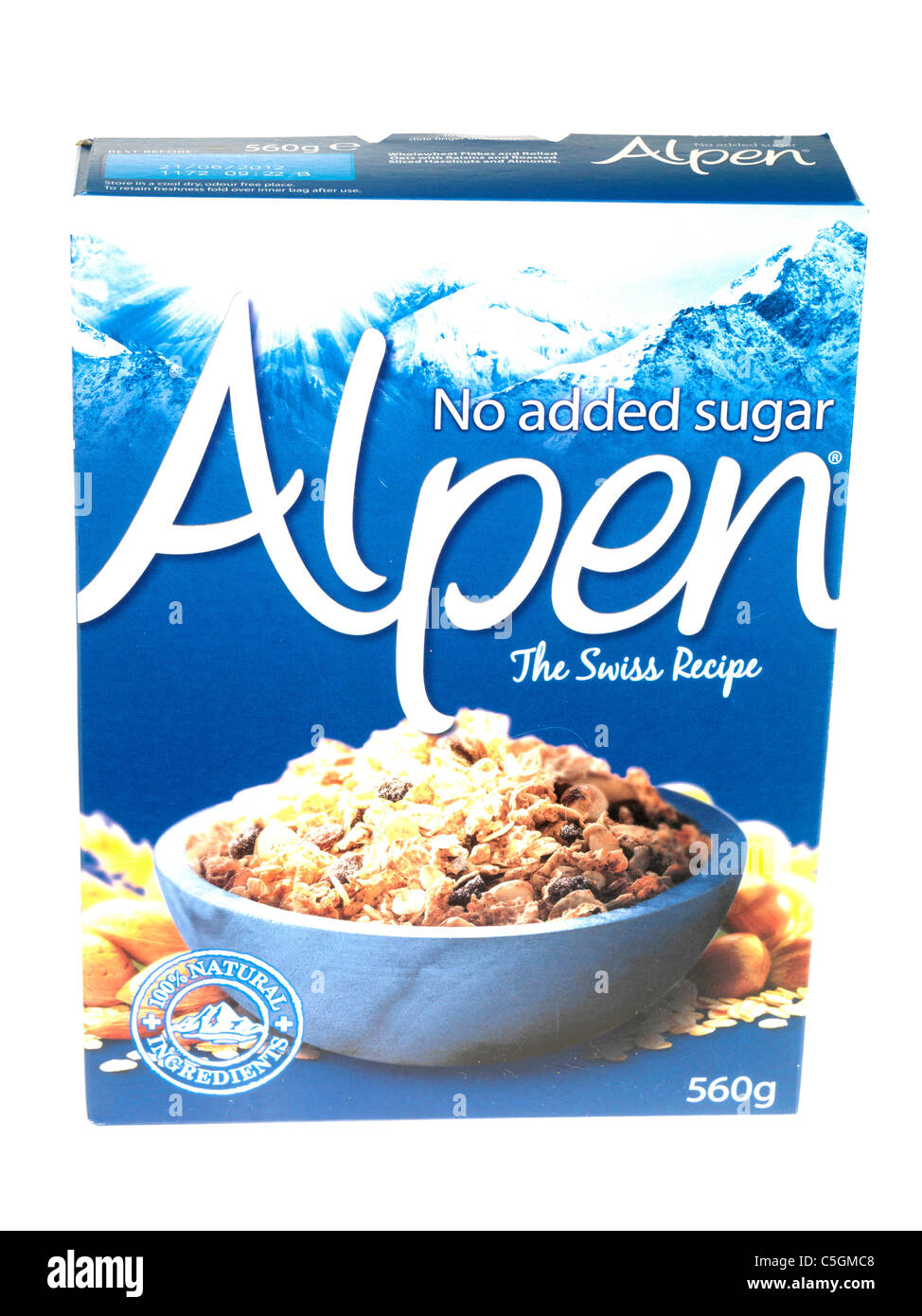 Box of Alpen Breakfast Cereal Stock Photo - Alamy