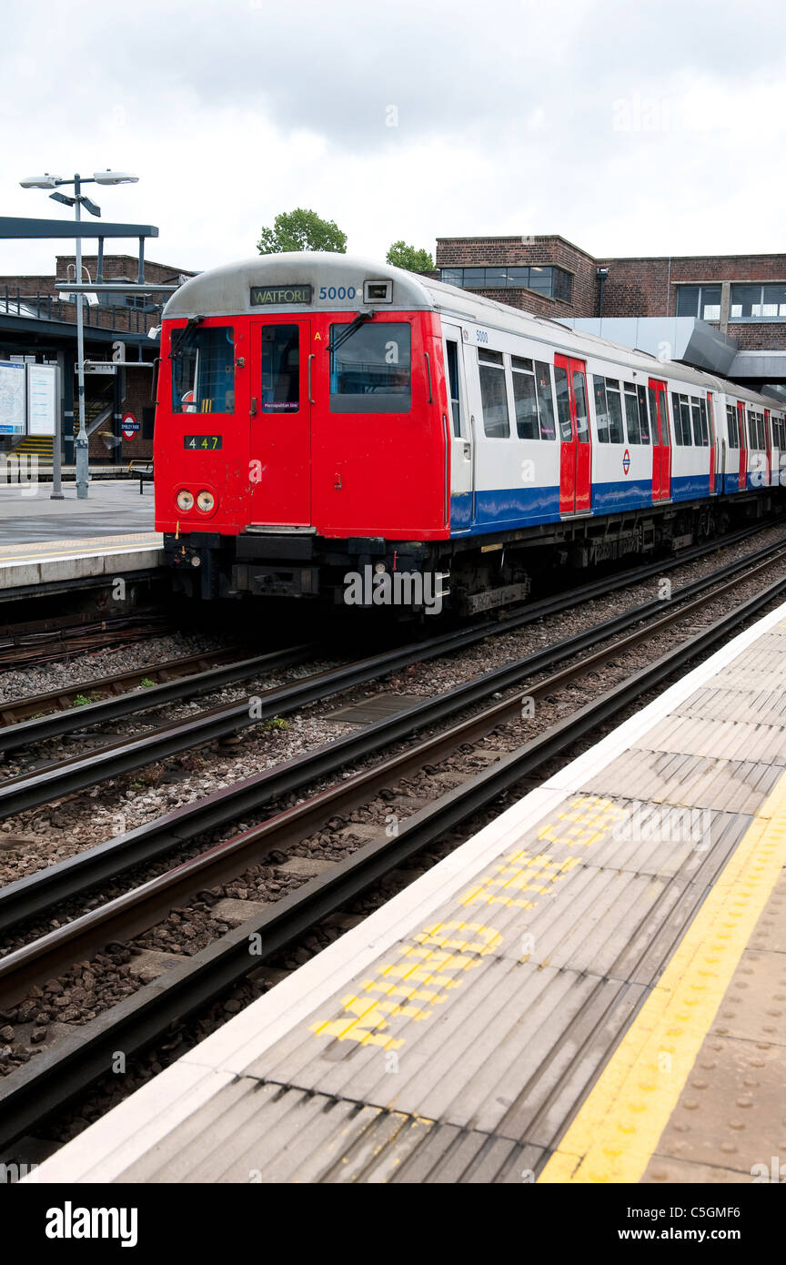 London Underground travelling overground on the Metropolitan Line ...