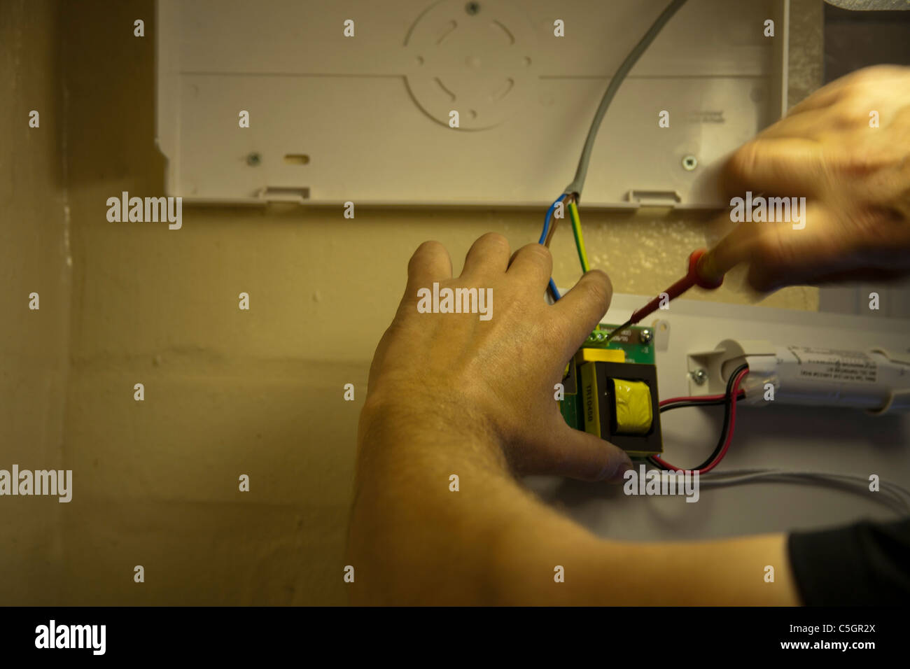 Emergency lighting install hi-res stock photography and images - Alamy