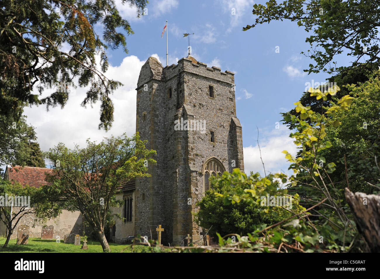 Burpham village church near Arundel West Sussex UK Stock Photo - Alamy
