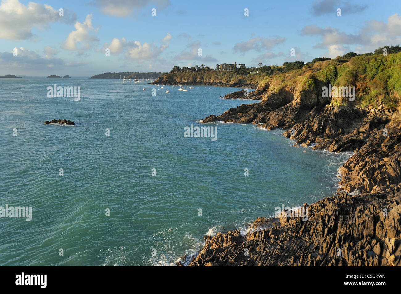 The rocky headlands at the Pointe du Grouin, Brittany, France Stock ...
