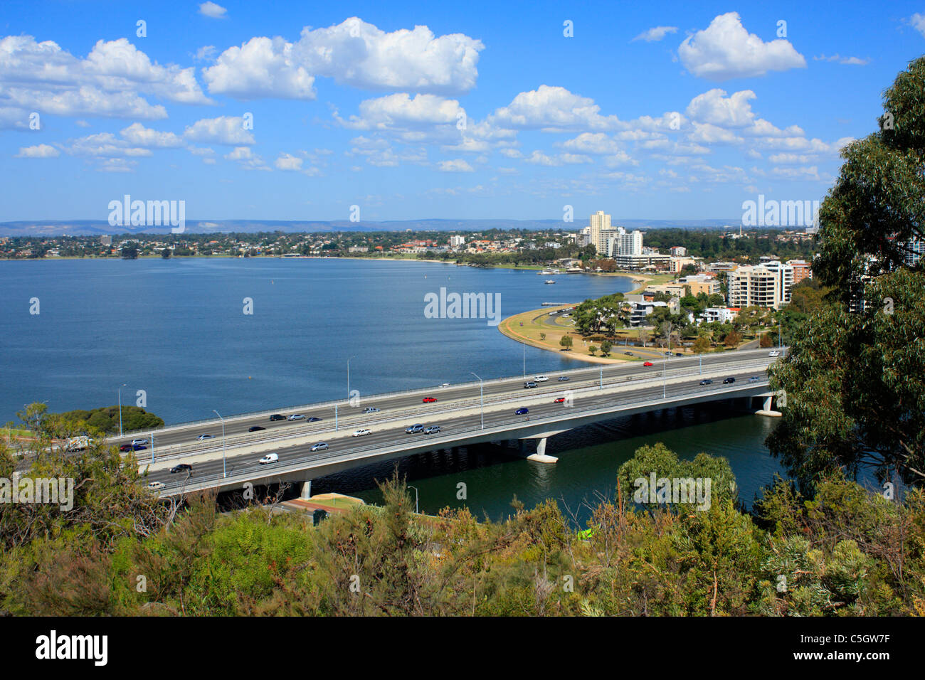 Narrows Bridge Swan River Perth City Western Australia Stock Photo - Alamy