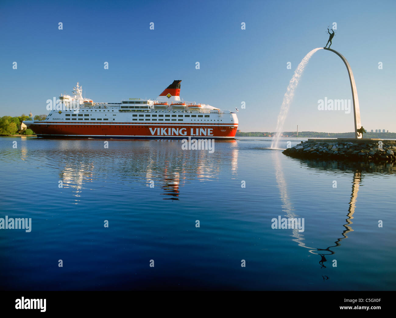 Viking Line passenger ferry returning from Finland with statue by Carl ...